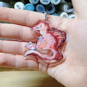 Slushy Spinosaurus Dinosaur Acrylic Keychain - Etsy
