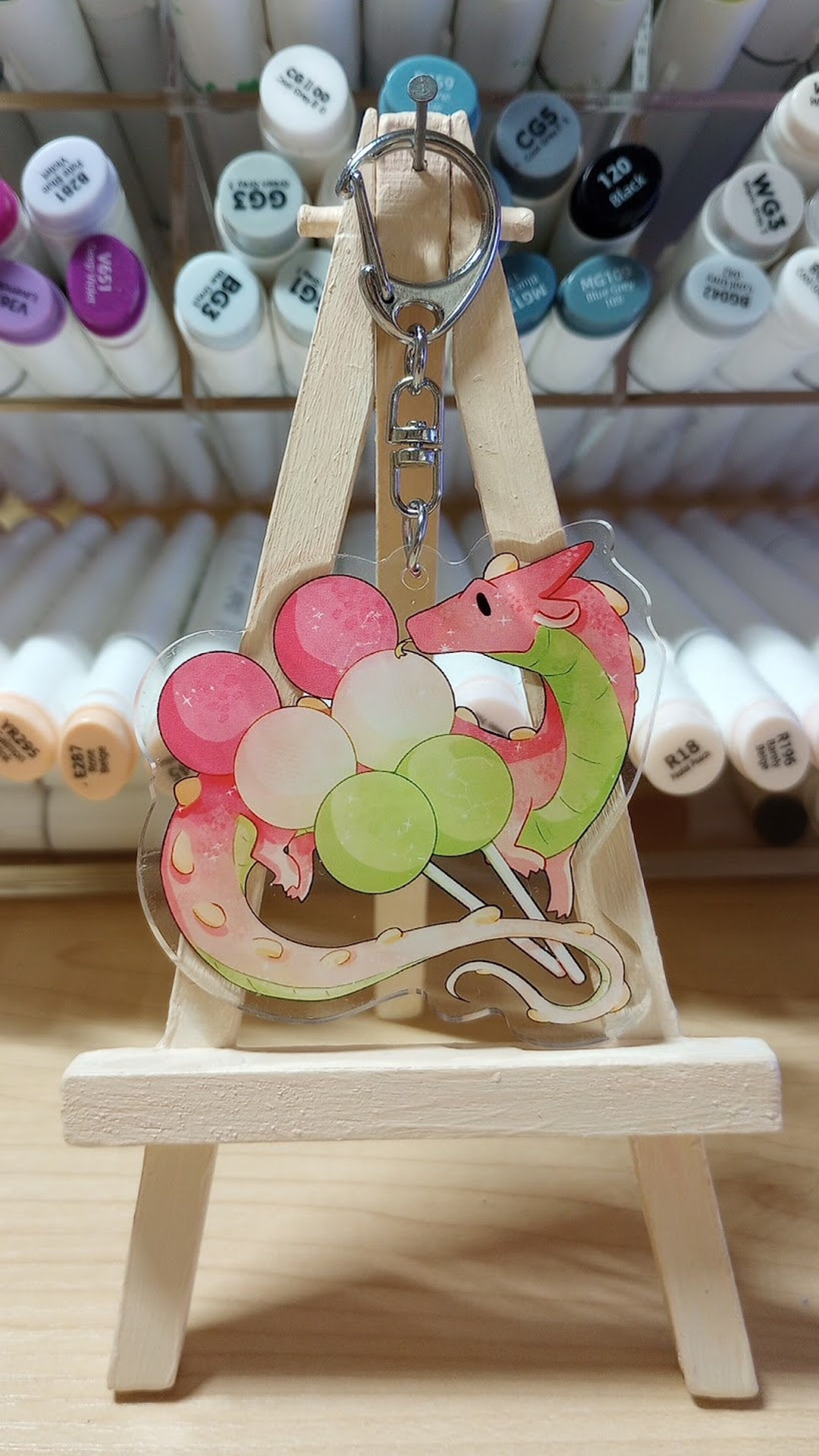 Dango Dragon Acrylic Keychain - Etsy