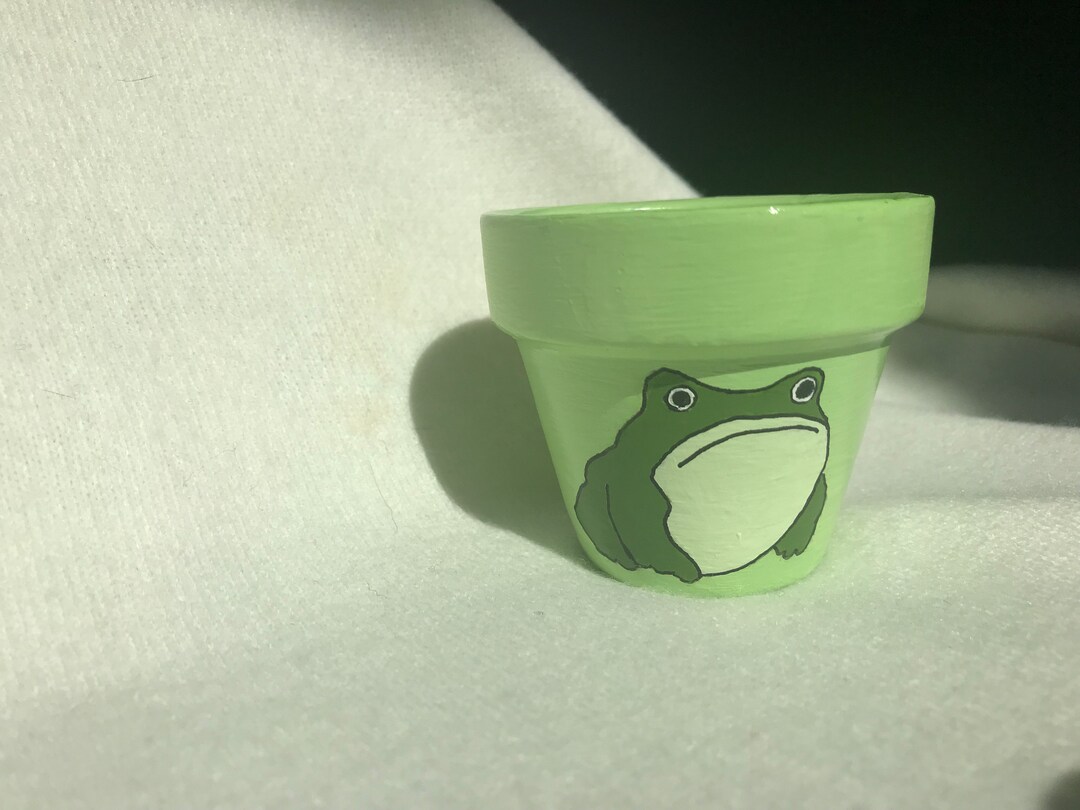 Miniature Grumpy Frog Flower Pot - Etsy
