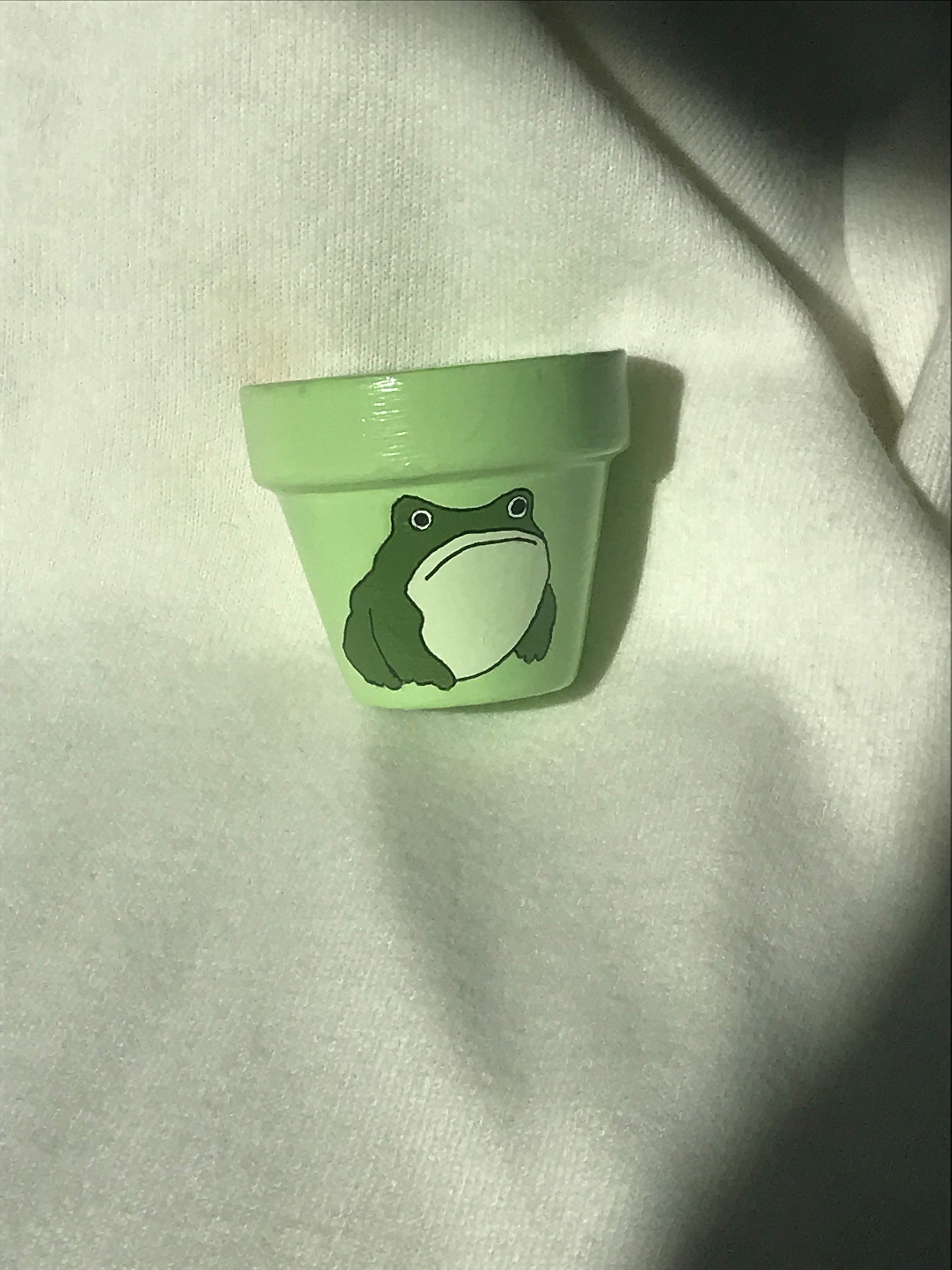 Miniature Grumpy Frog Flower Pot - Etsy