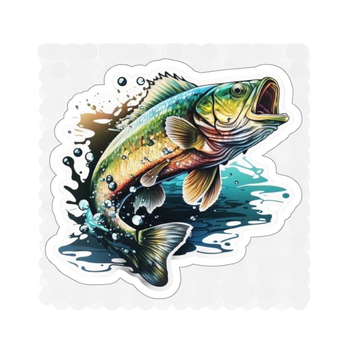 Big Mouth Bass Stickers, Fishing Sticker, Waterproof (3 Inch) - Etsy