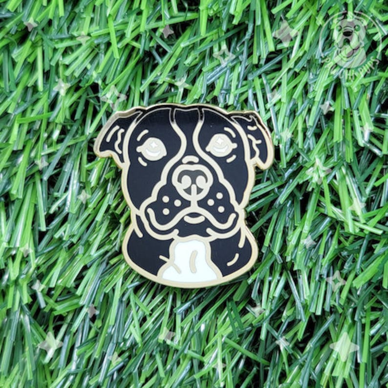 Pittie Pups Hard Enamel Pin - Etsy