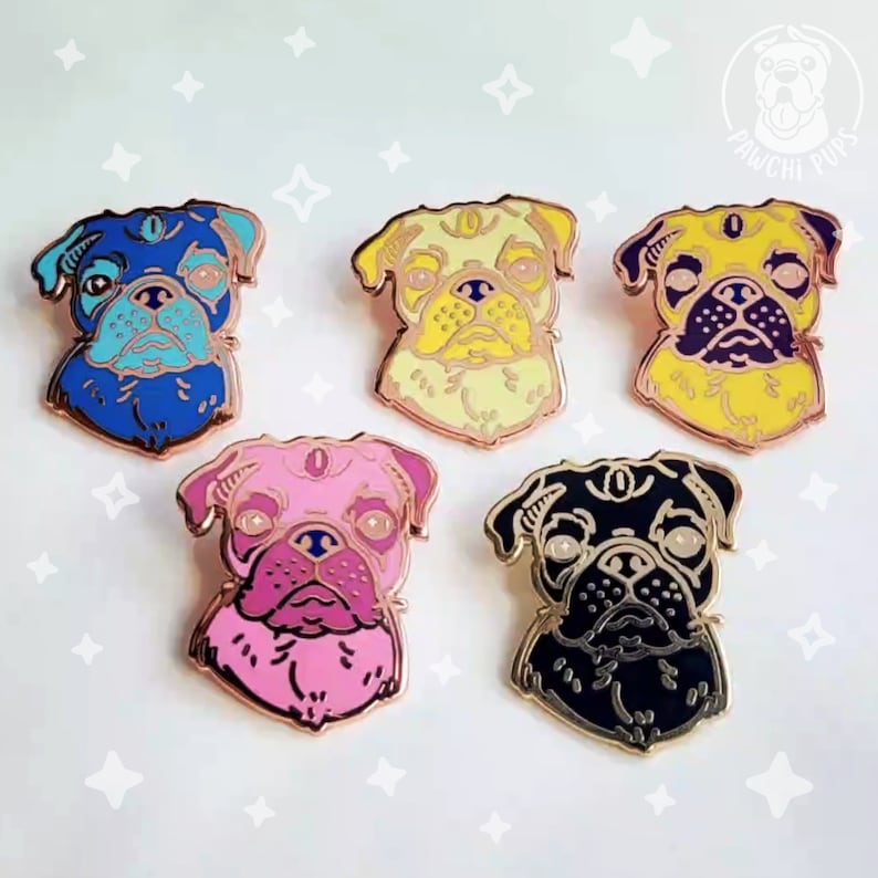 A Pug Named Pete Hard Enamel Pin - Etsy