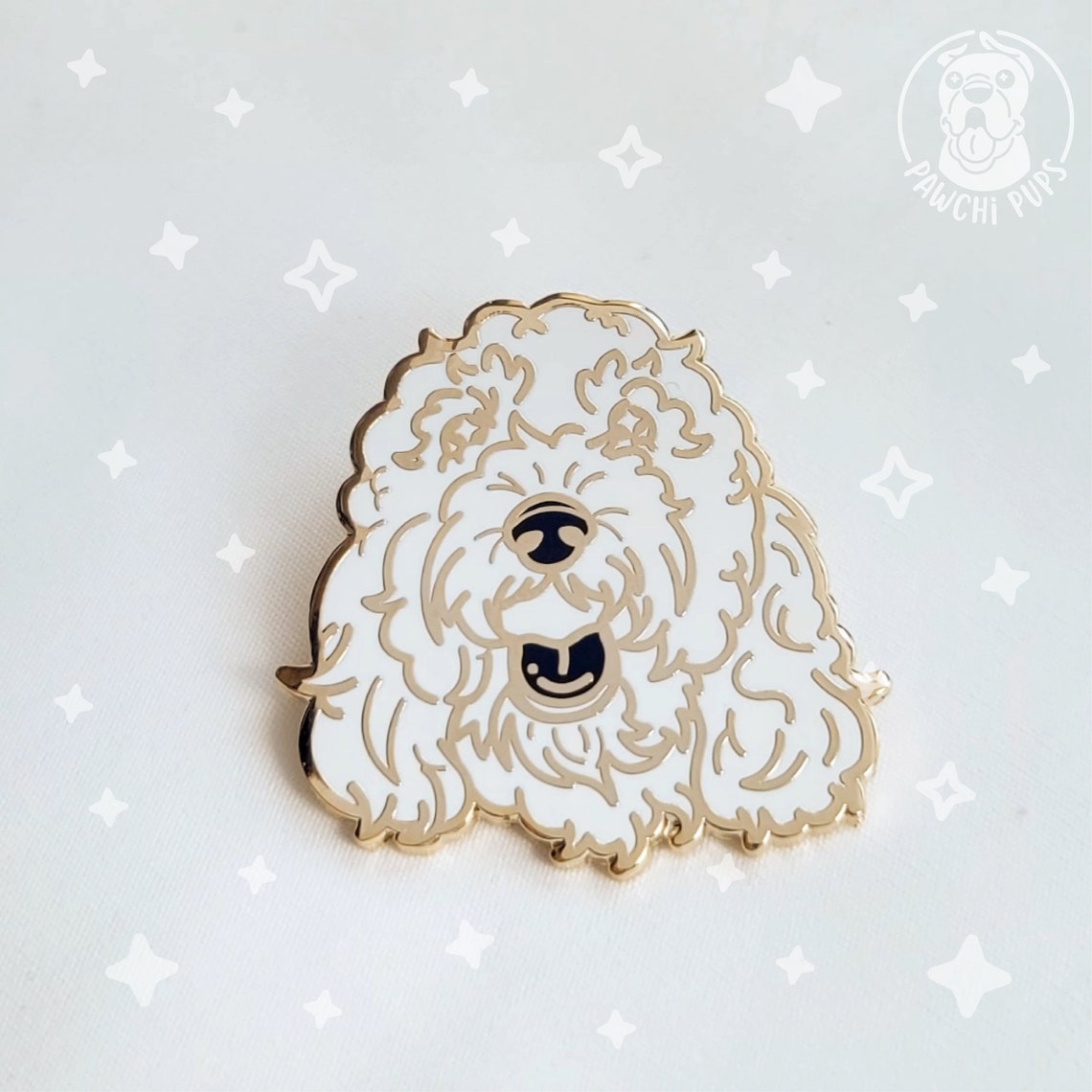 A Doodle Named Dexter - Hard Enamel Pin - Etsy