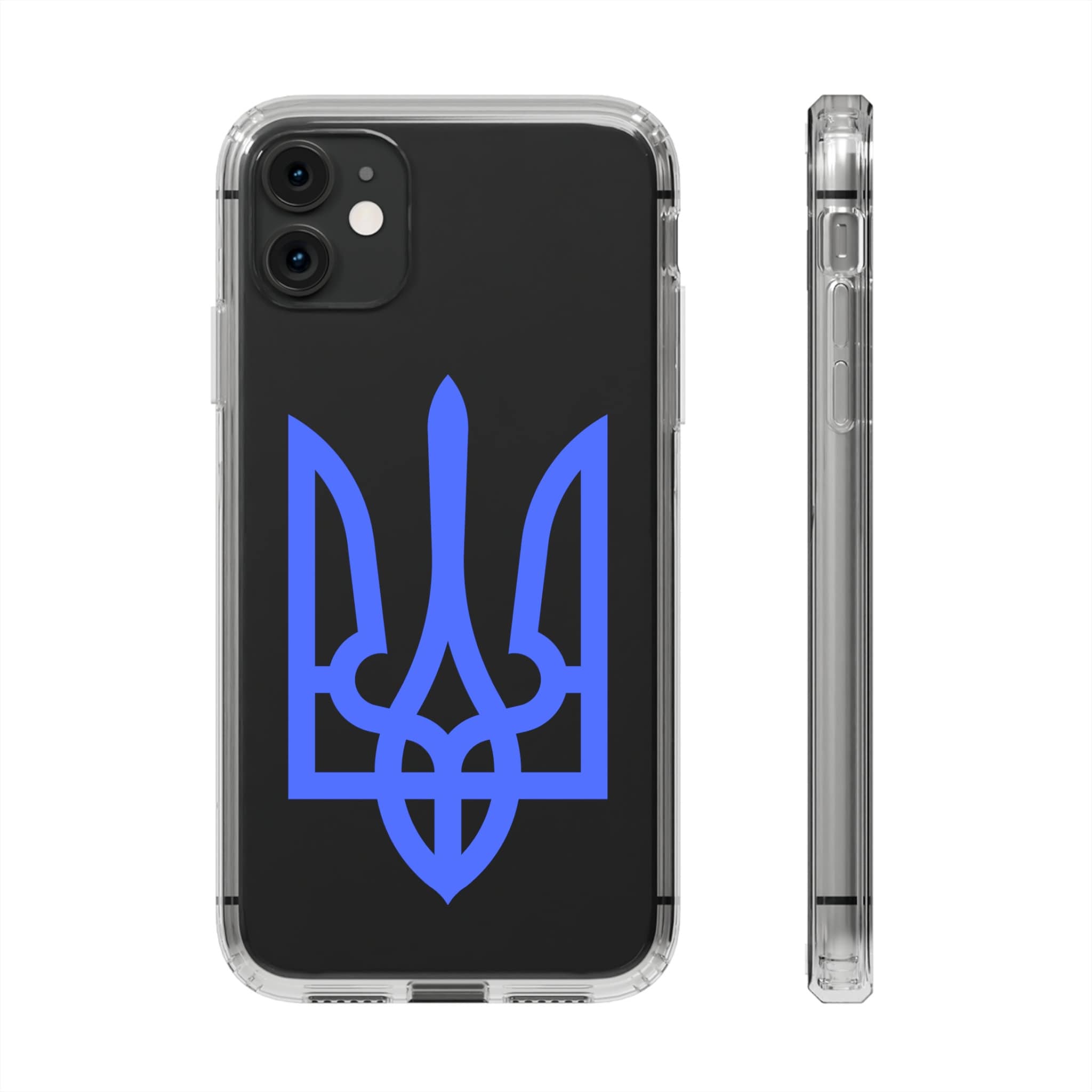 Ukrainian Tryzub blue Ukrainian Coat of Arms Protective Clear iPhone ...