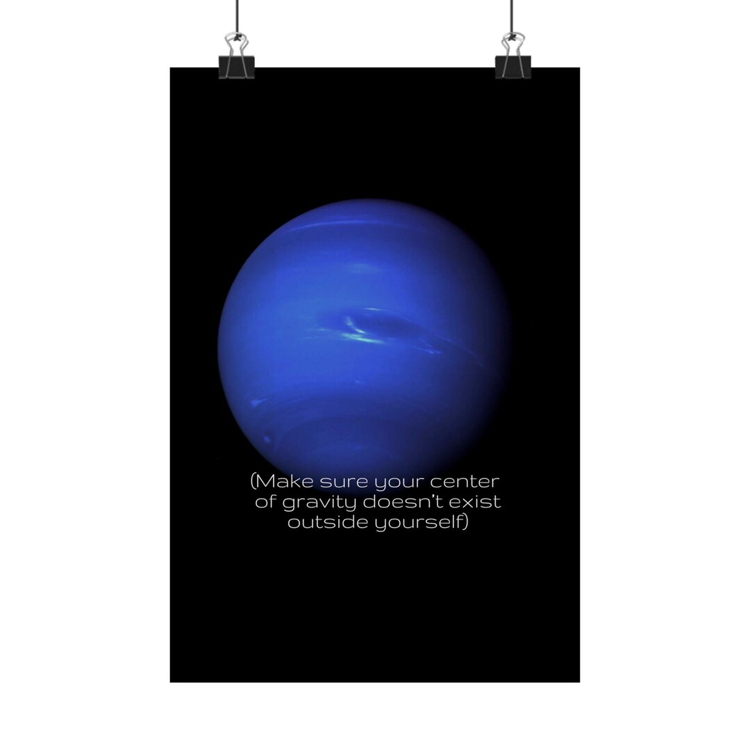 Center of Gravity Neptune Poster, Universe Wall Art, Spirital Wall Art ...