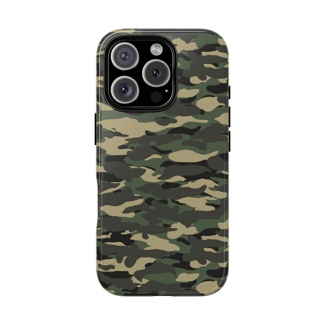 GI JOE Green Camo Print Pattern Protective Phone Case Navy Blue ...