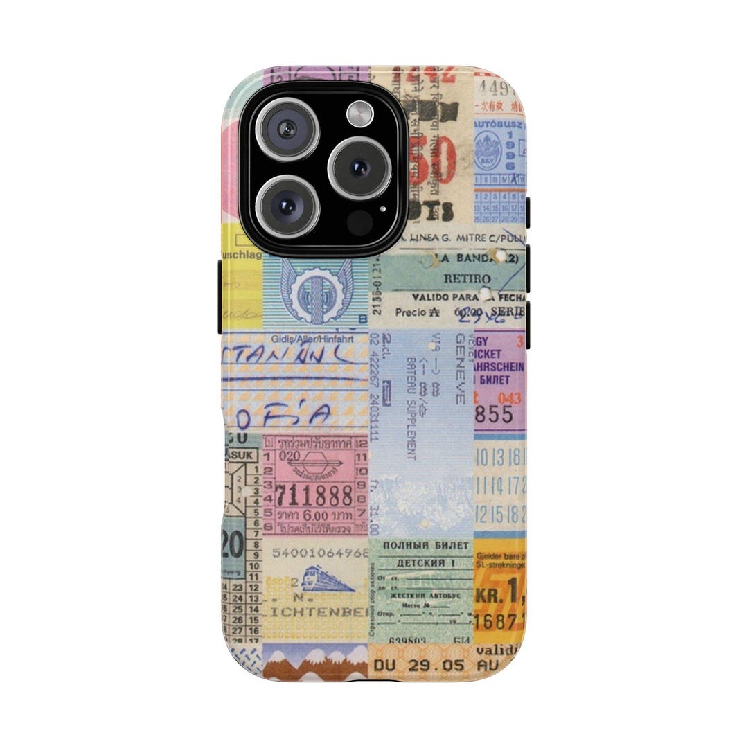 TRACY Train Tickets Traveling Aesthetic Protective Phone Case ...