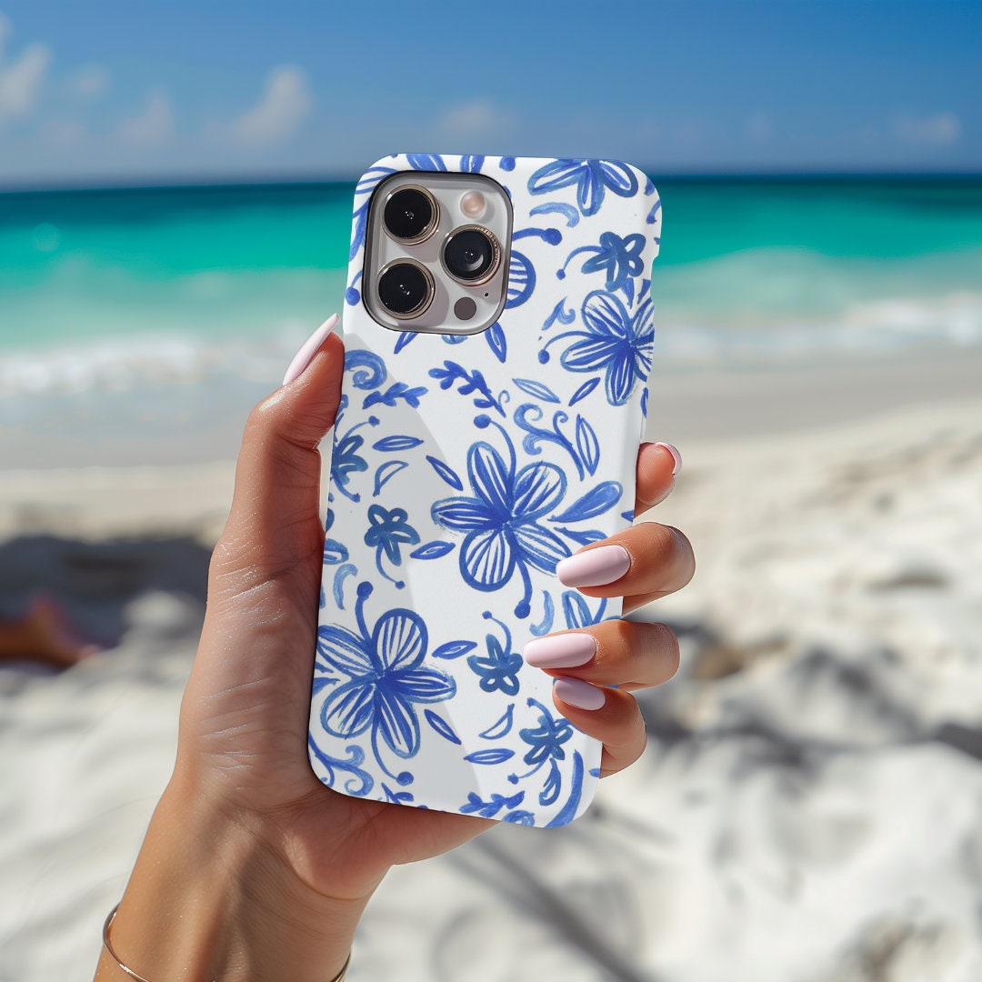 EMILY Blue & White Floral Girly Aesthetic Summer Spring Florals Trendy ...