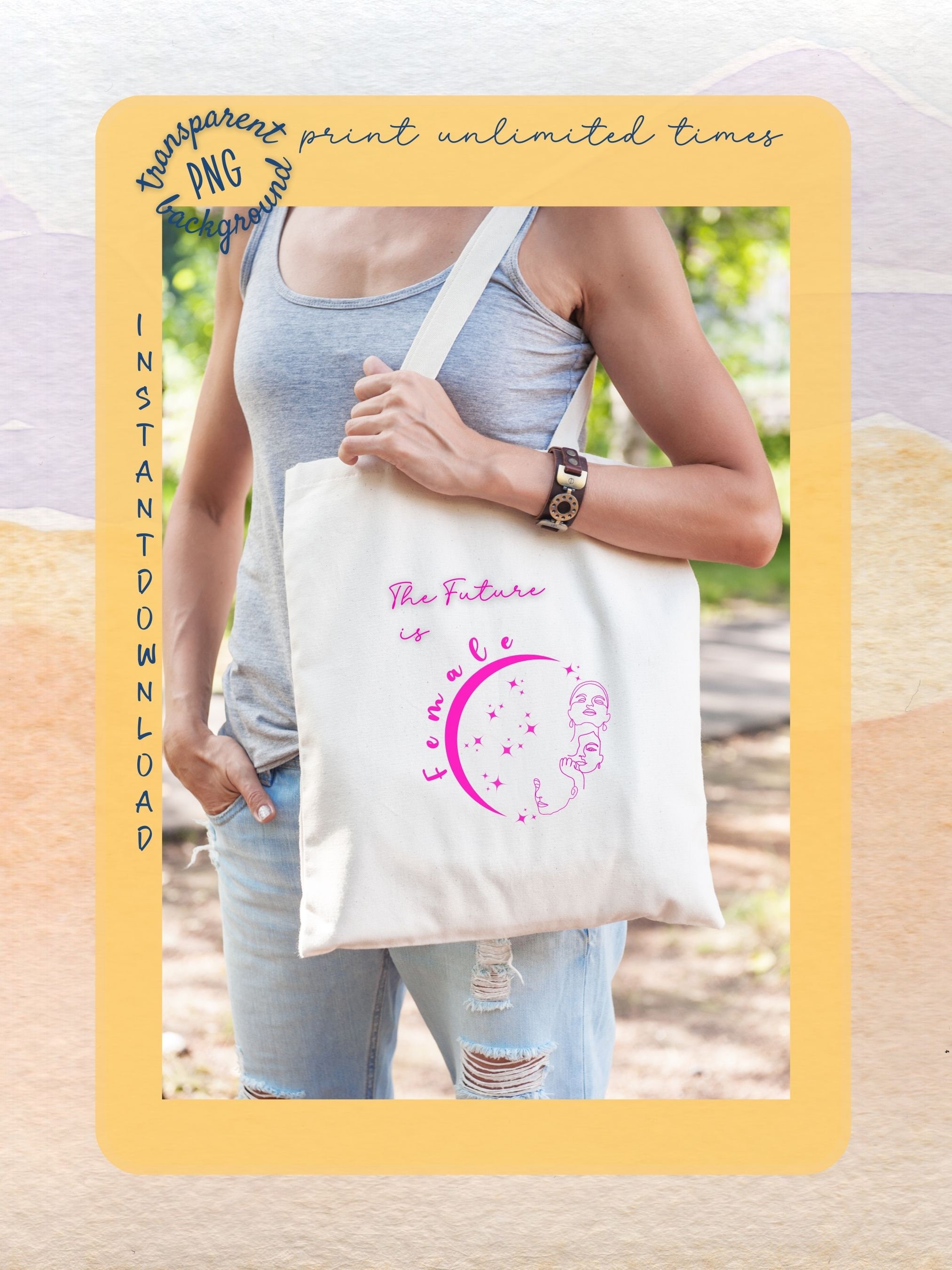 Feminist Pink Sublimation Design Instant Download the Future is Female ...