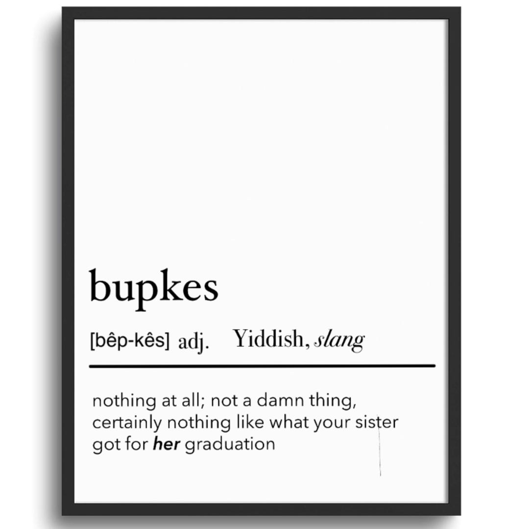 Humor Wall Art Definition Prints Yiddish Slang PNG Instant Download ...