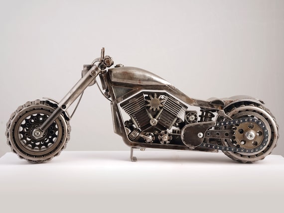 Scrap Metal Art Motorcycle Scrap Metal Welding Art Sculpture - Etsy