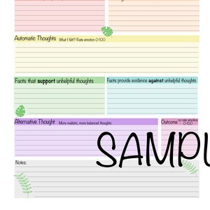 Rocketbook Thought Record CBT - Etsy