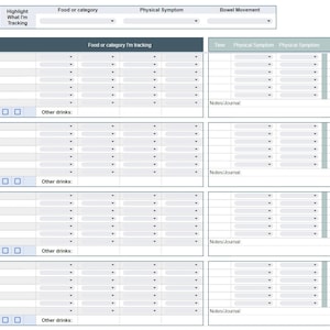 Food Diary - Digital Food Tracker - Google Sheets - Etsy