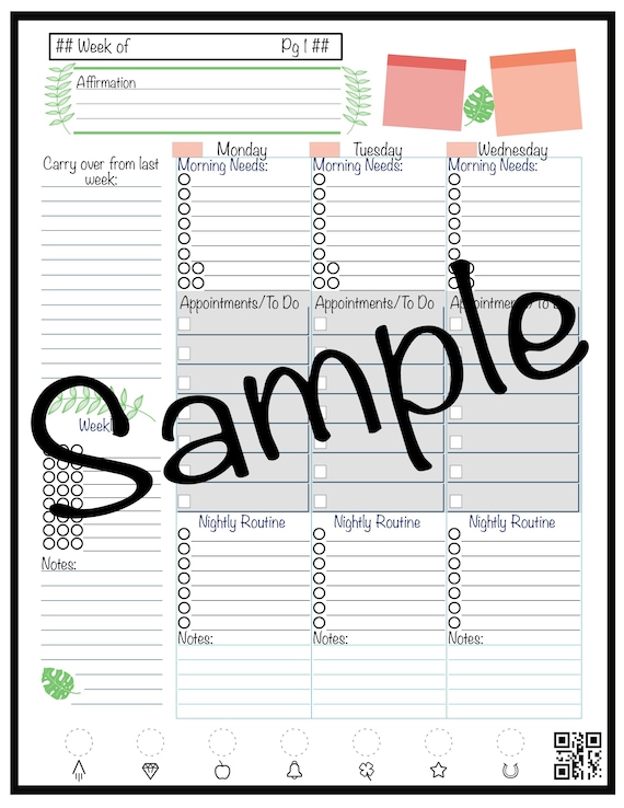 Weekly Template Rocketbook - Etsy