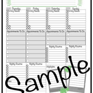 Weekly Template Rocketbook- Gray Scale - Etsy