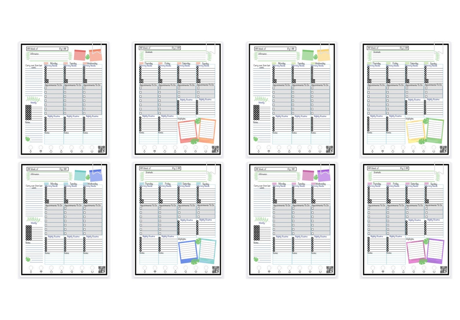 Weekly Template Rocketbook - Etsy