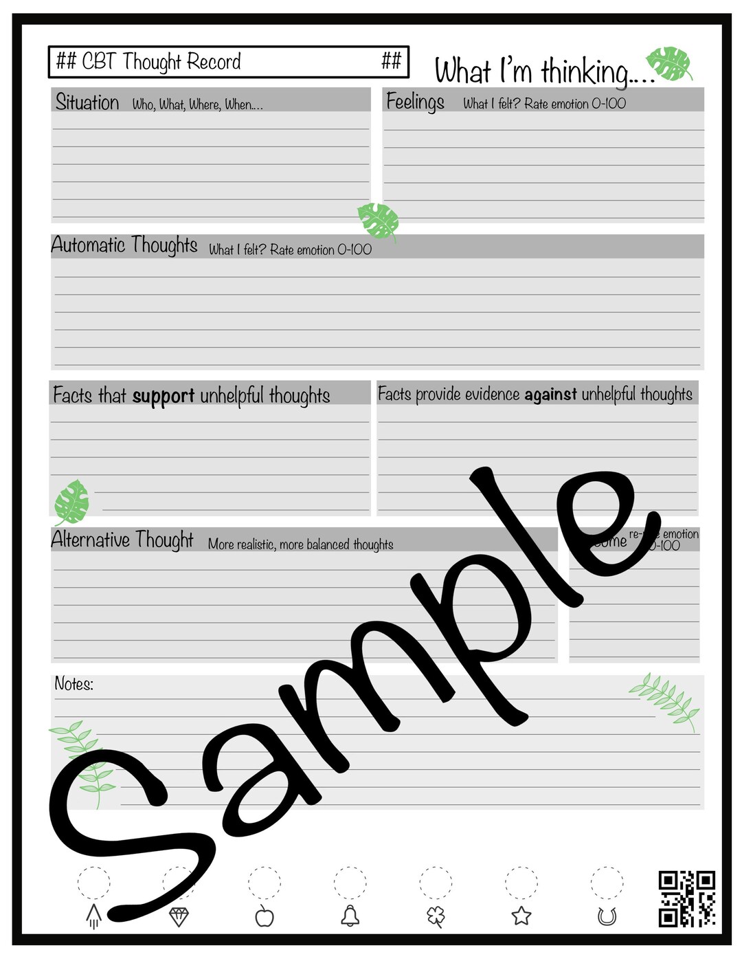 Rocketbook Thought Record CBT - Etsy