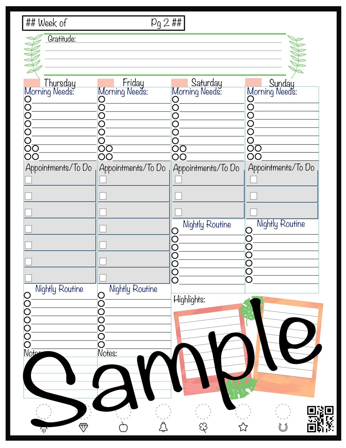 Weekly Template Rocketbook - Etsy