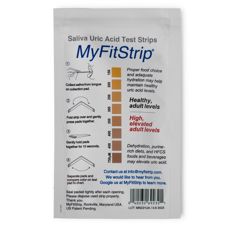 Uric Acid Saliva Test Strip by Myfitstrip - Etsy