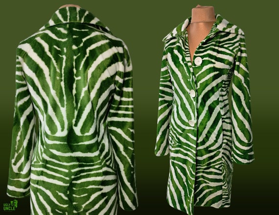Lime Green And White Zebra Print