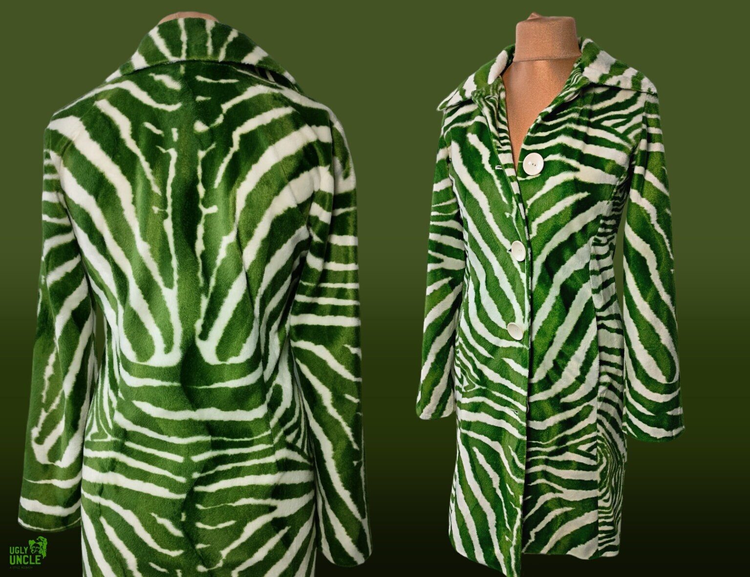 Green Zebra Print