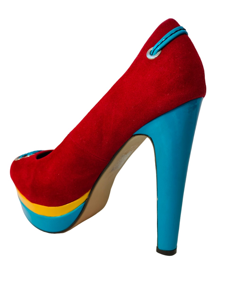 Colorful Y2k Platform High Heels Crazy Blue Red Yellow Artsy Vintage ...