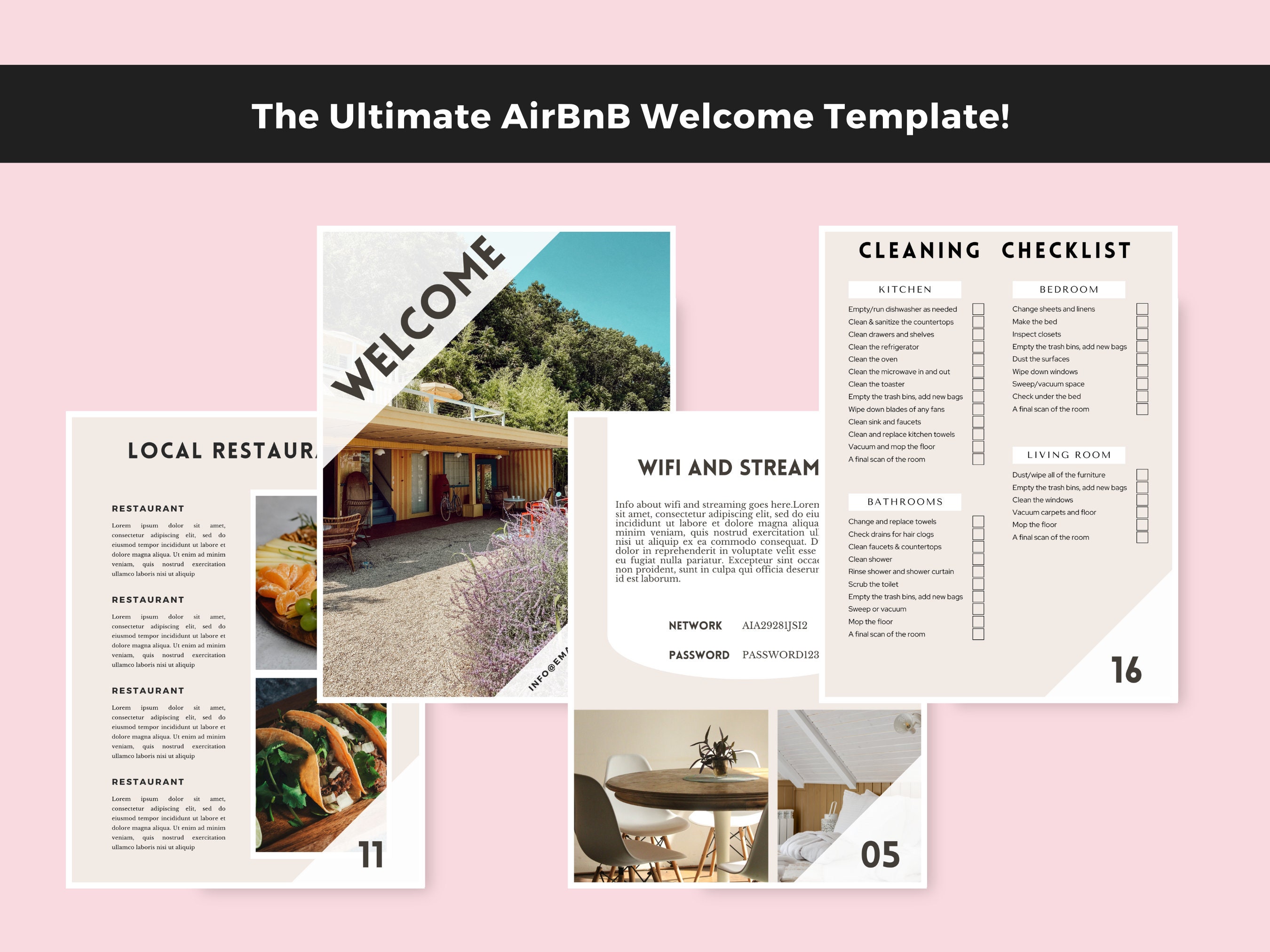 AIRBNB Welcome Guide Template - Etsy