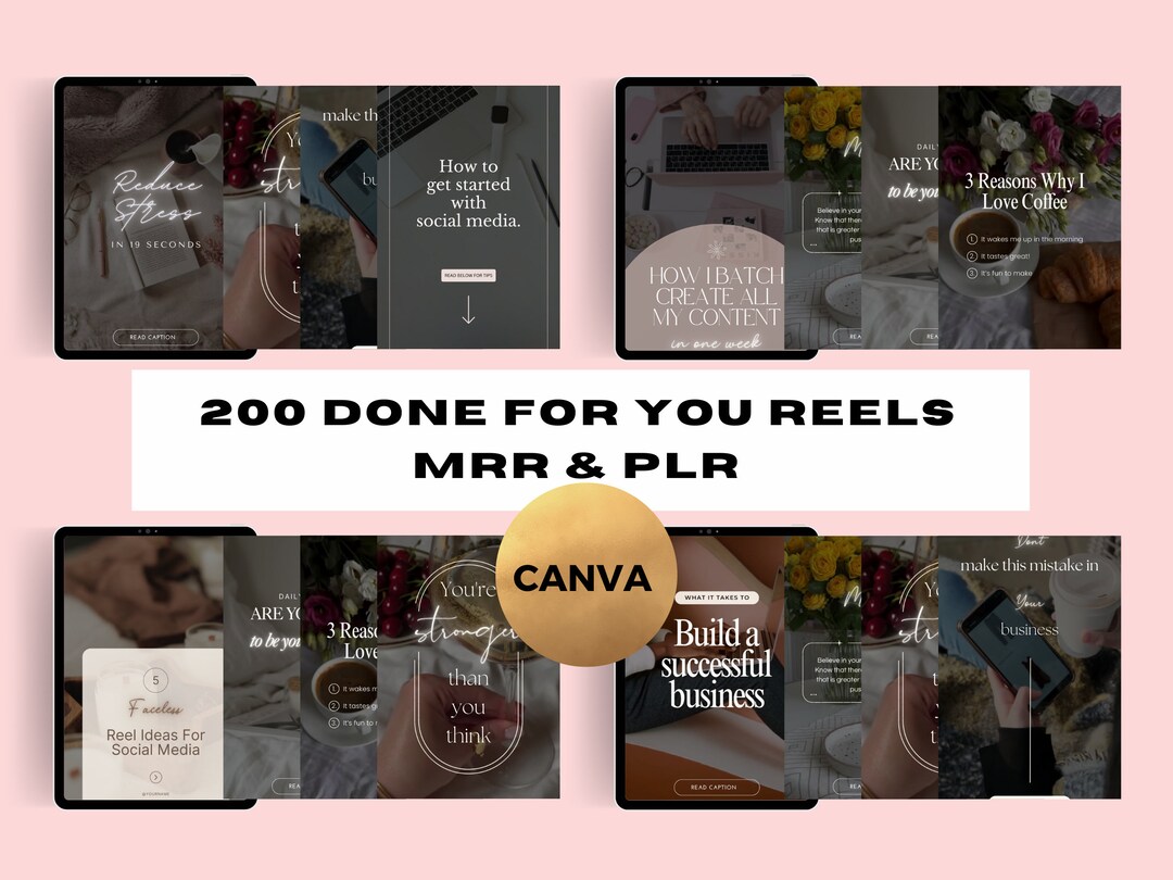 PLR Faceless Reels Master Resell Rights Instagram Templates, MRR PLR ...