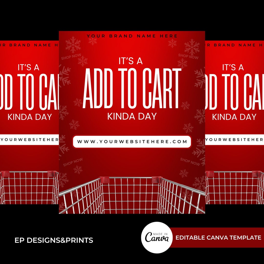 Add to Cart Flyer | Editable Canva Template | Editable Add to Cart ...