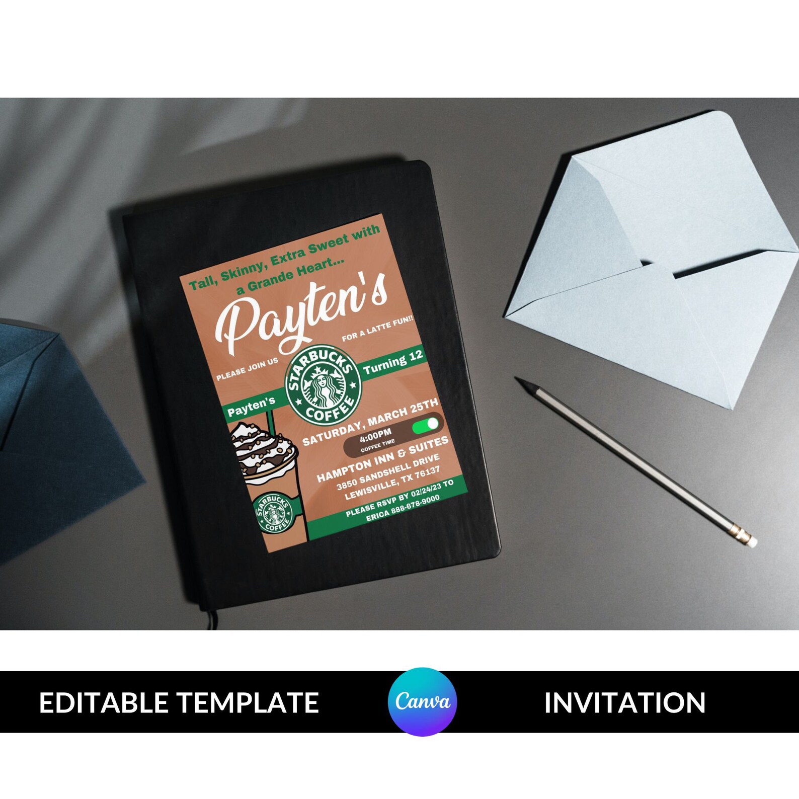 Starbucks Invitation | Coffee Lovers Party Invitation | Starbucks ...