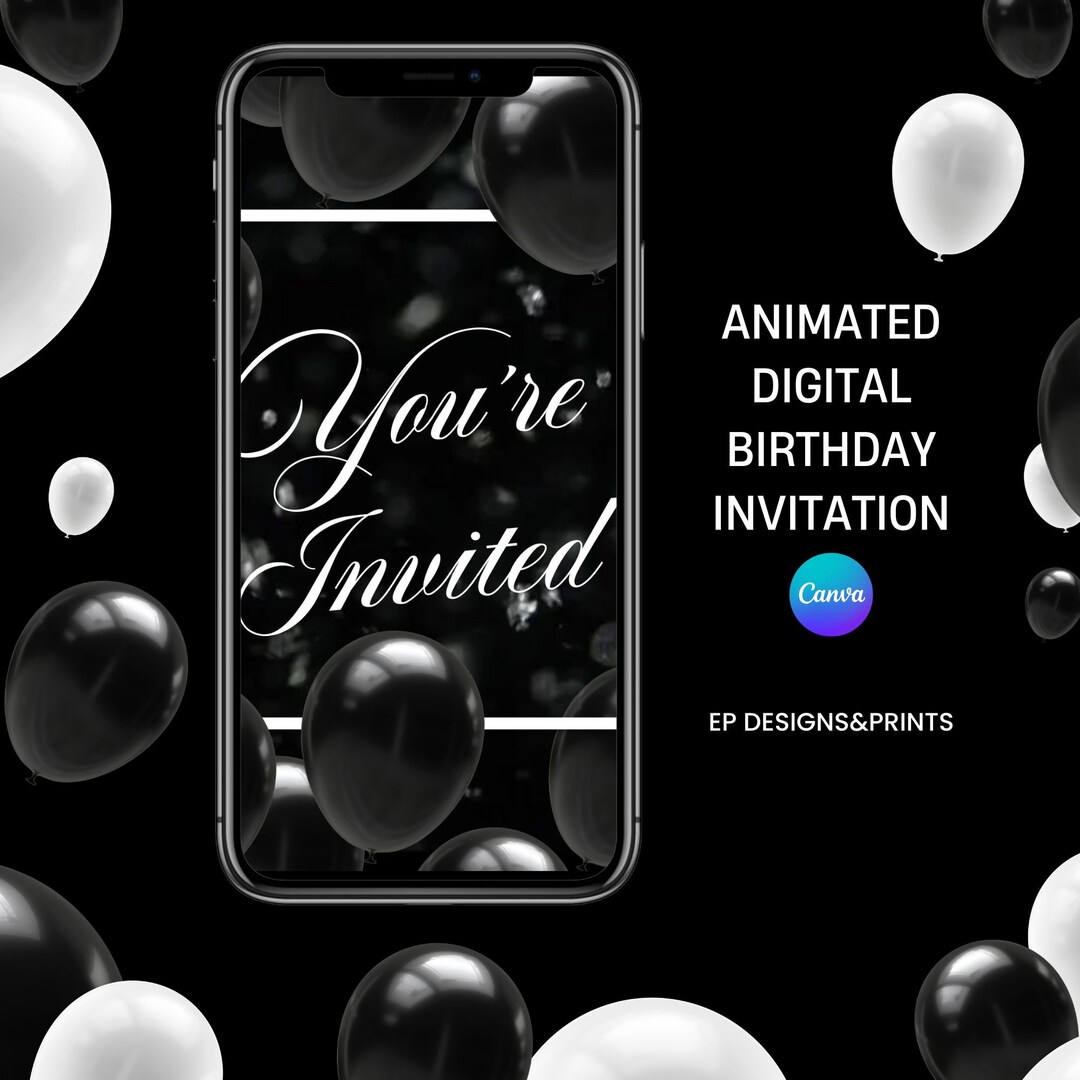 Birthday Invitation | Animated Birthday Invitation| Mobile Birthday ...