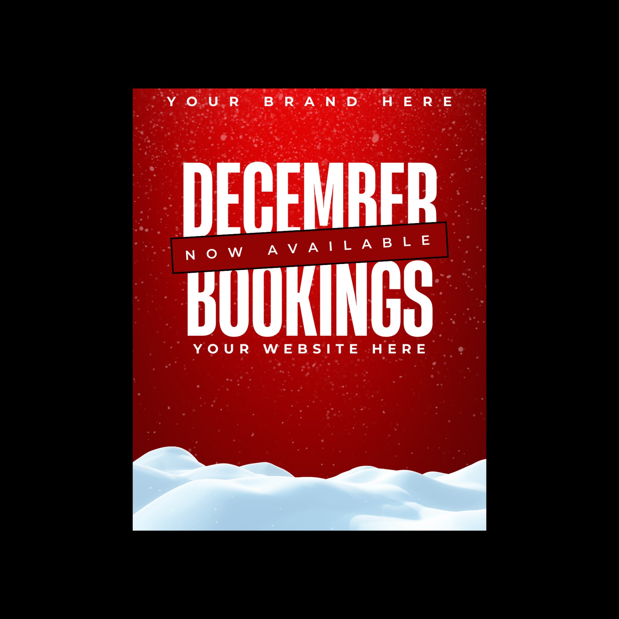 December Bookings Available Flyer | December Bookings | Canva Template ...