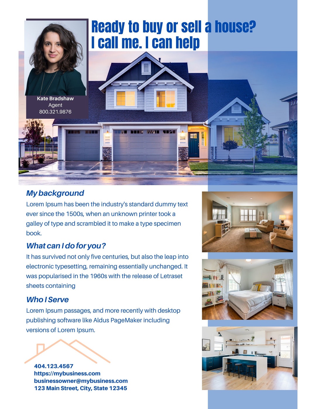 Real Estate Flyer Template for Agent Promotion, Promotion Flyer for ...