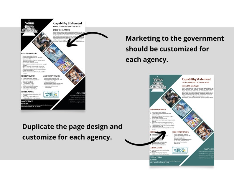 Government Proposal Canva Template: Marketing Capability Statement - Etsy