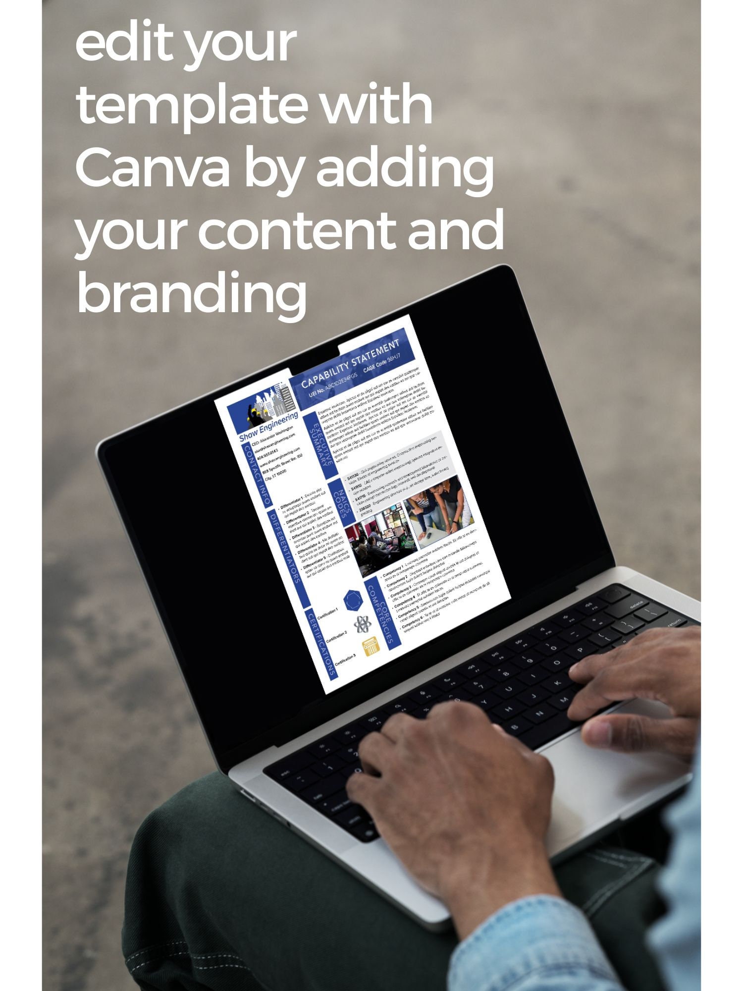 Capability Statement Template Canva Government Contracts Template ... Capability Statement Template Canva Government Contracts Template ...