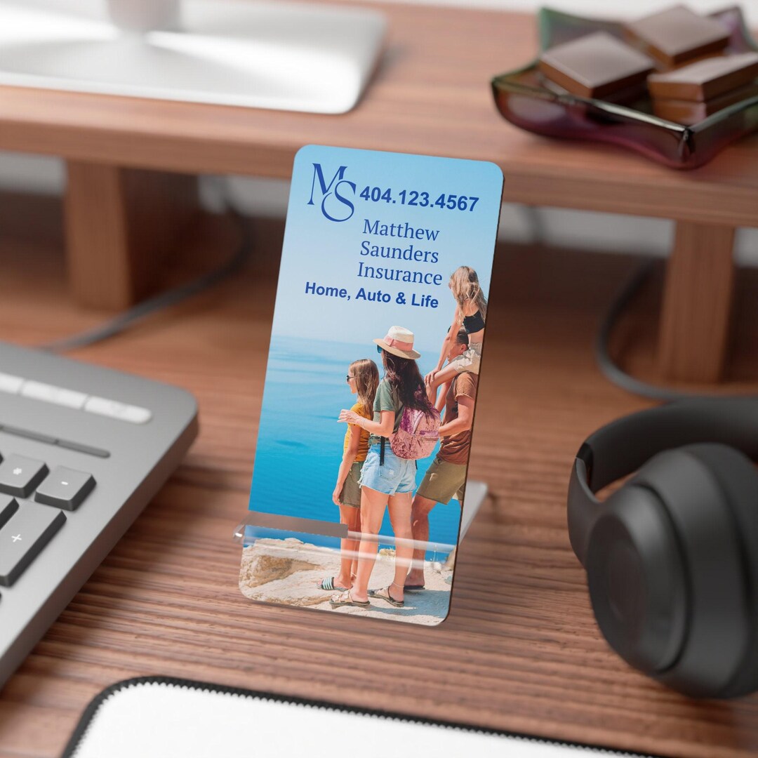 Custom Phone Stand Desk Accessory Tech Gift Business Professional ...