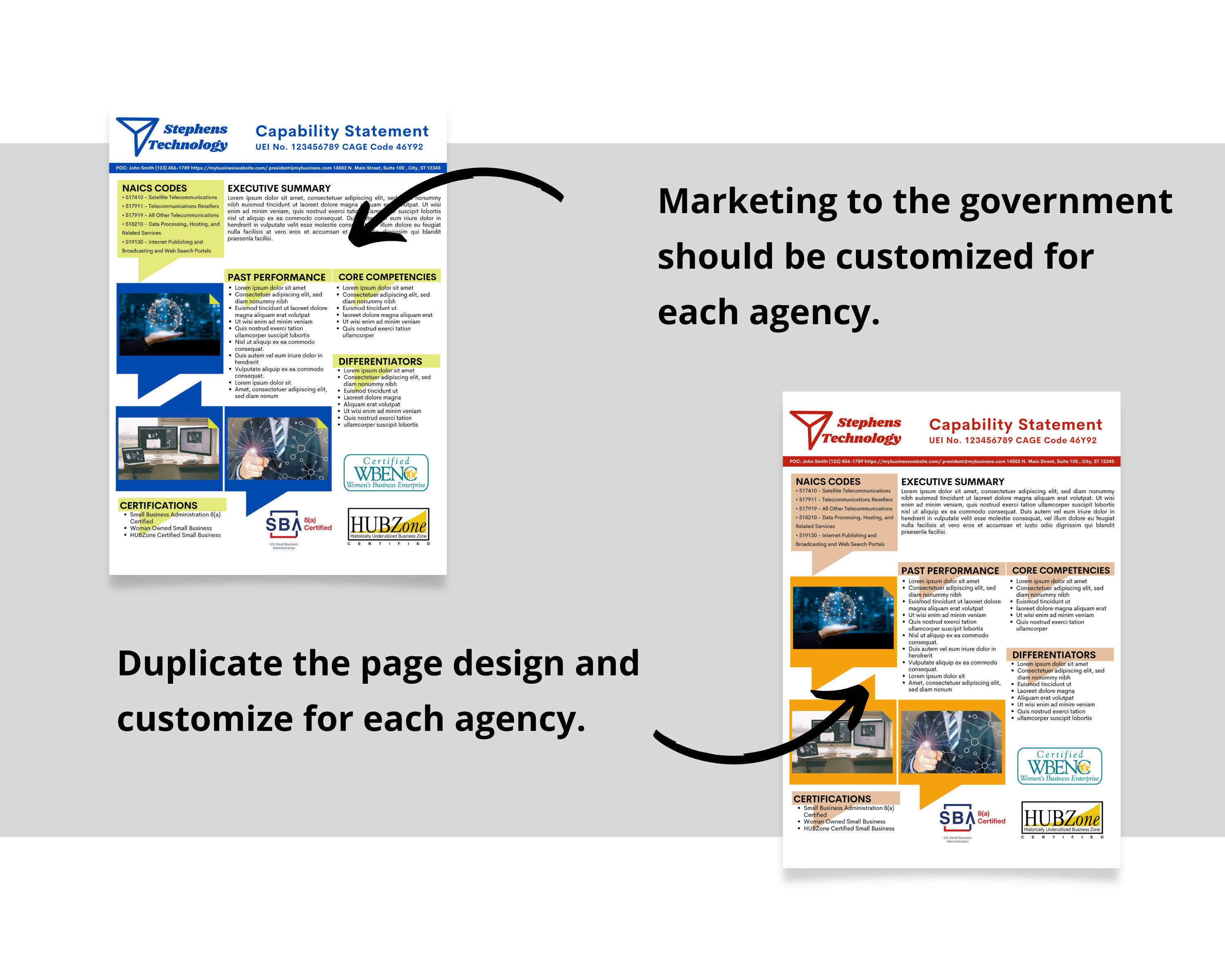 Technology Capability Statement Template: Government Marketing (canva ...