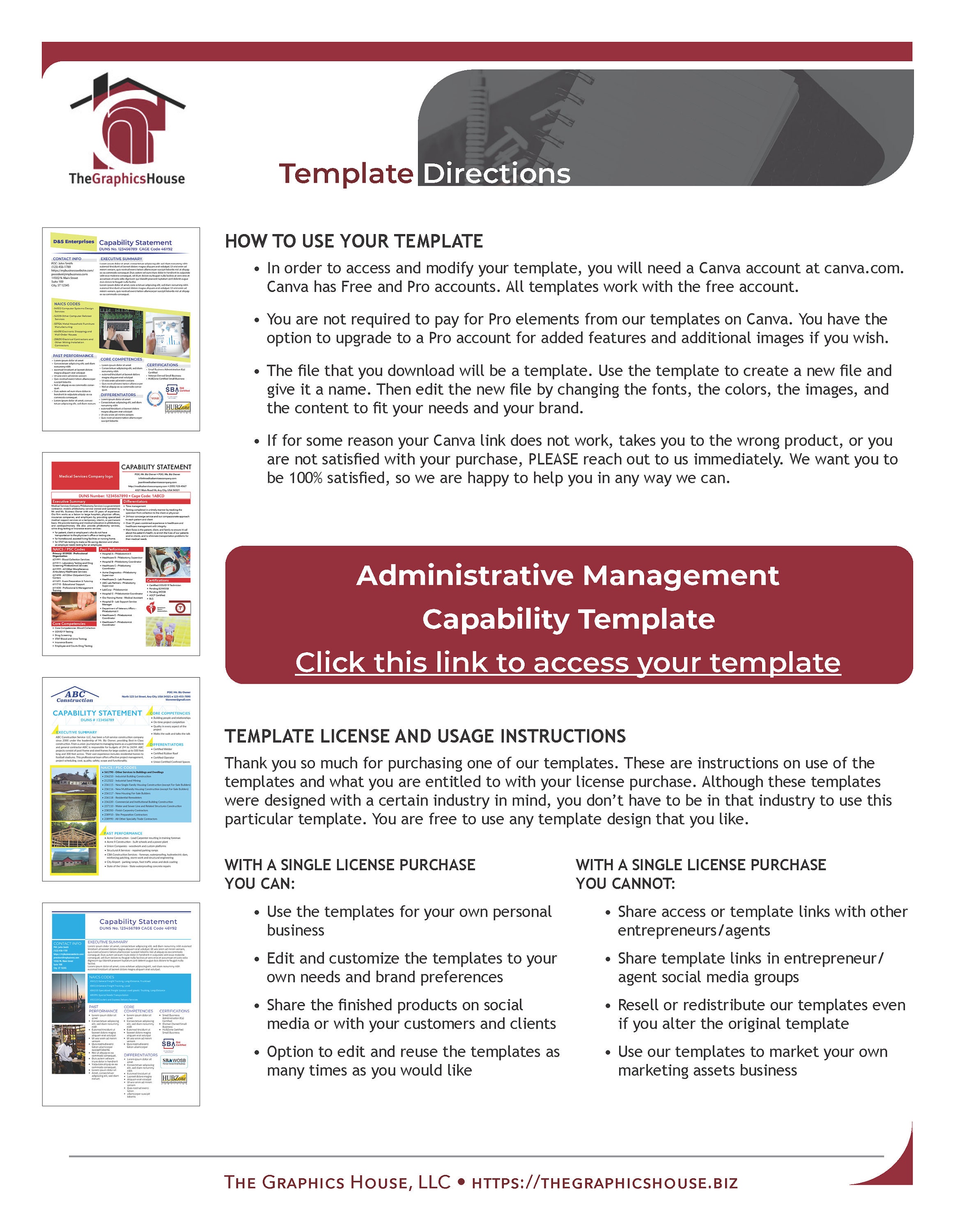 Corporate Capability Statement Template For Government Marketing Capability Statement Template