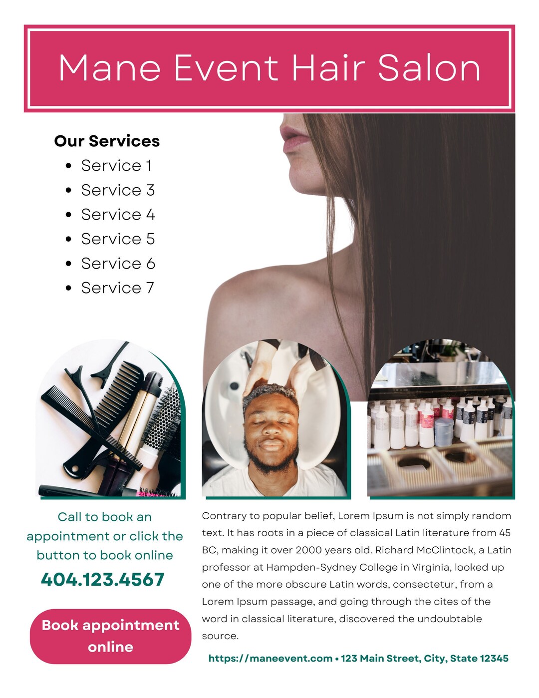 DIY Business Flyer for Hair Stylist Marketing Promotion for - Etsy