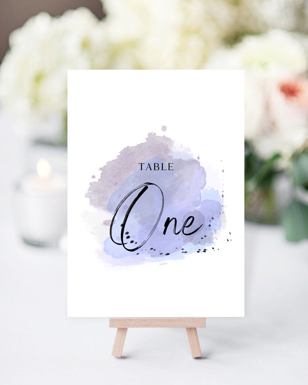 Reception Table Cards - Watercolor - Etsy