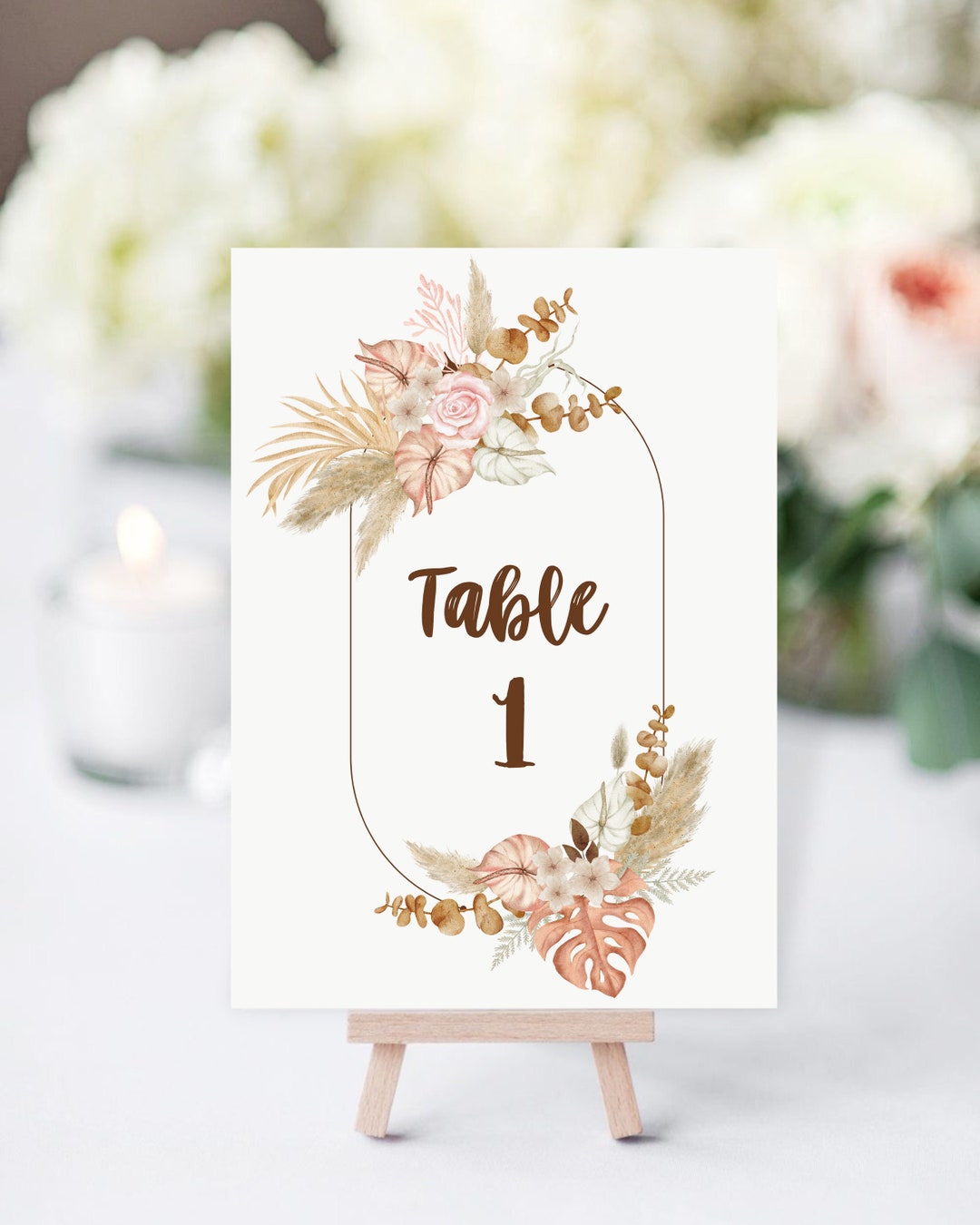 Reception Table Cards - Boho Wedding - Etsy