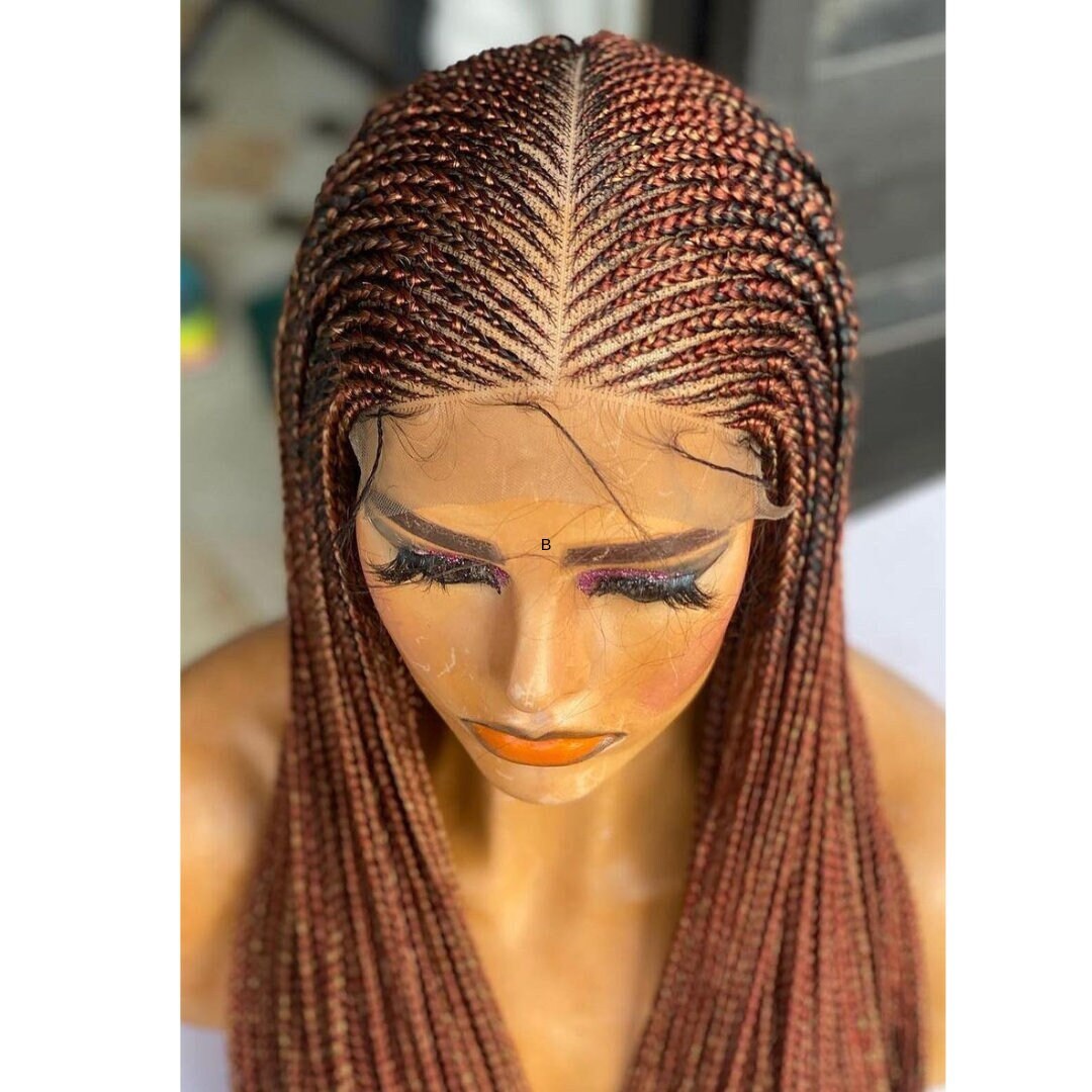 Corn Row Braided Wig, Braid Wig, Alopecia Wig, Wigs for Black Women ...