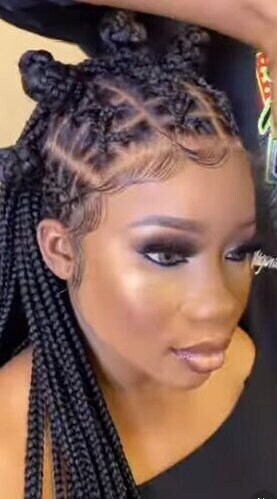 Criss-cross Box Braided Wig lace Front Wigfull Lace Wig - Etsy