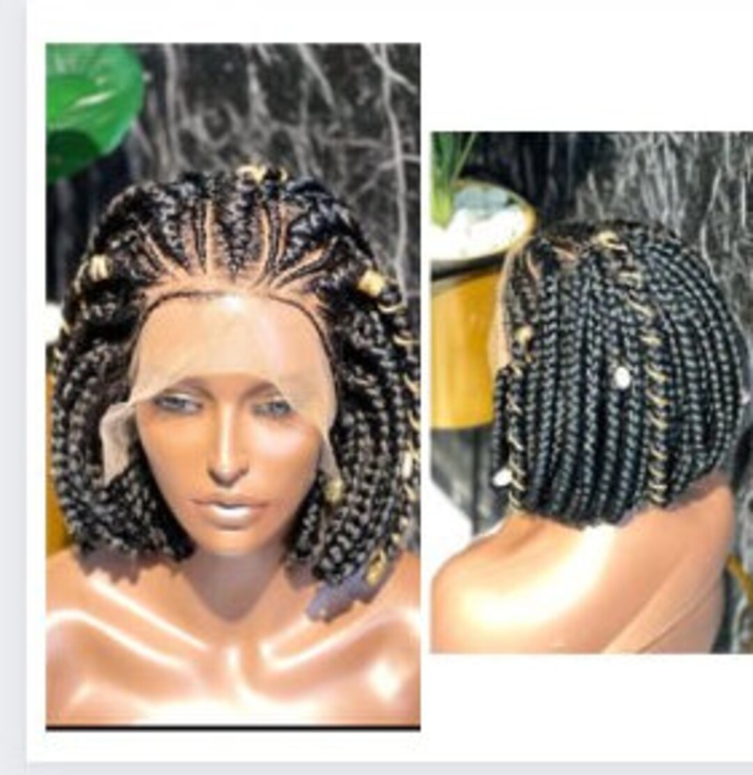 Braided Wig, Braids Wig, Jumbo Braids, Bob Wig, Wigs for Black Women - Etsy