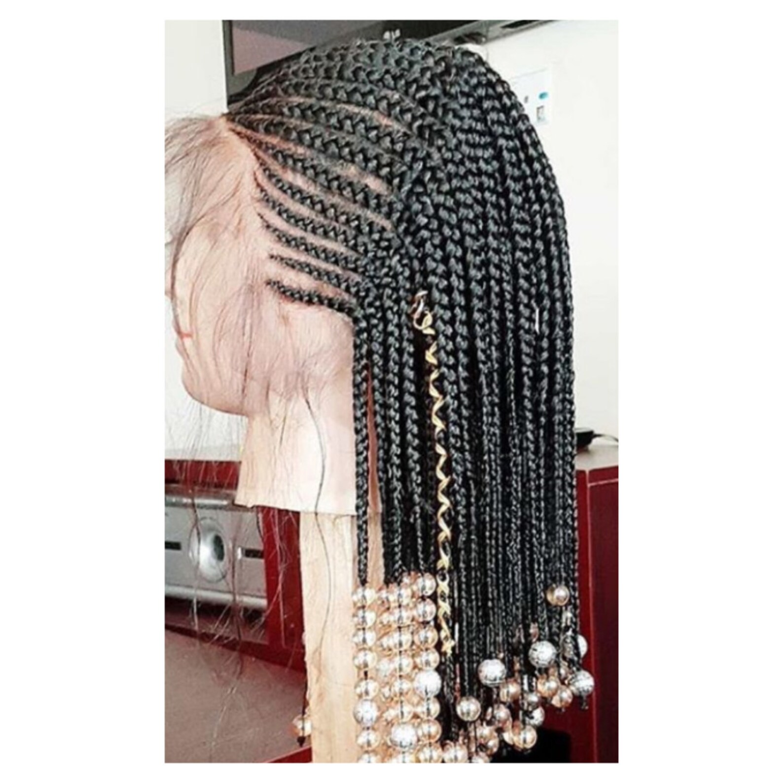 Fulani Cornrow Braidwig Braidswig Fulani Braids Ghana Weave. - Etsy