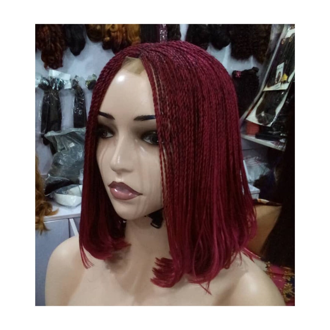 Tiny Twist Bob, Center Part Wig, Everyday Wig, Braided Wigs, Wig for ...