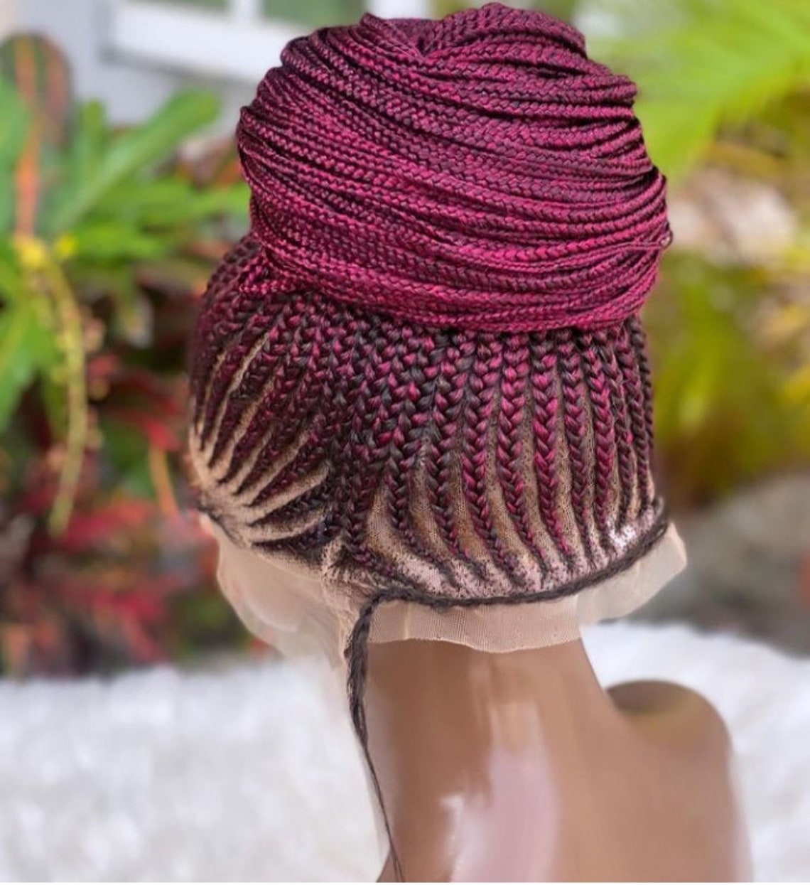 Shuku Braids Braided Wig Braids Wig Cornrow Wig Ghana - Etsy