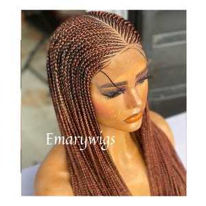 Corn Row Braided Wig, Braid Wig, Alopecia Wig, Wigs for Black Women ...