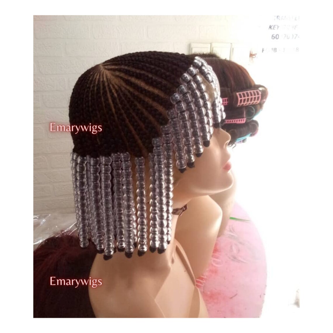 Full Lace Fulani Cornrow Braids Wig Braided Wig Ket Cornrow - Etsy
